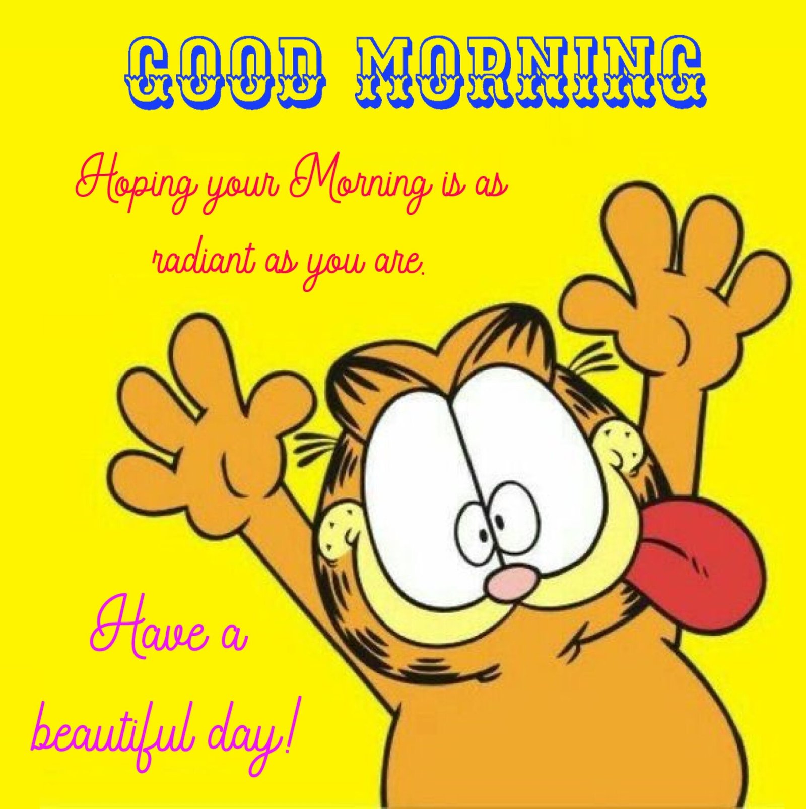 Garfield Cartoon Good Morning Wishes New Style High Quality WhatsApp ...