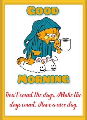 Garfield Cartoon Good Morning Wishes New Style High Quality WhatsApp ...