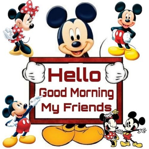 Mickey N Minnie Mouse Cartoons Good Morning Wishes New Style High ...