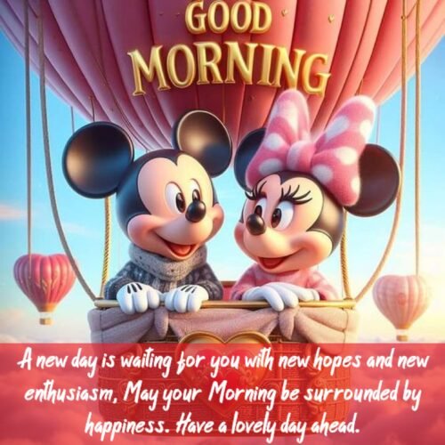 Mickey N Minnie Mouse Cartoons Good Morning Wishes New Style High ...