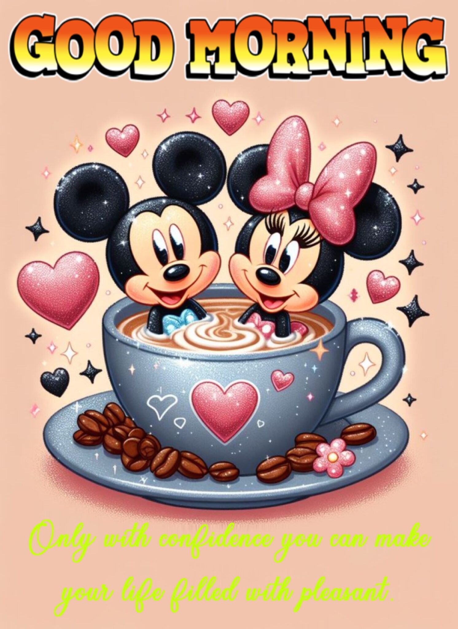 Mickey N Minnie Mouse Cartoons Good Morning Wishes New Style High ...