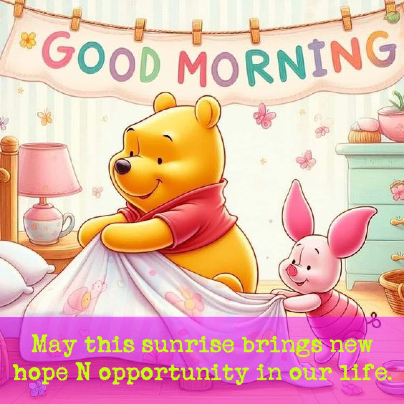 Good Morning Winnie The Pooh Teddy Bear New Style Wishes High Quality ...