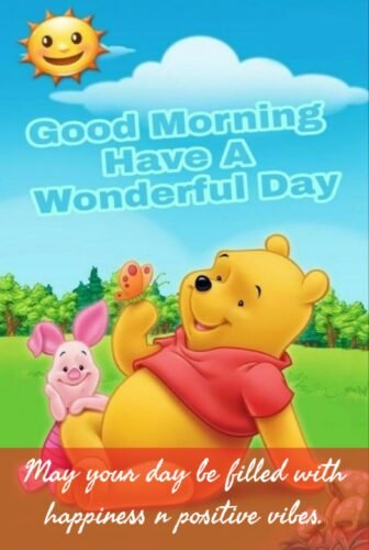 Good Morning Winnie The Pooh Teddy Bear New Style Wishes High Quality ...
